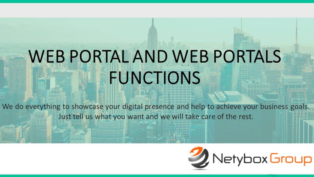 Web Portal And Web Portals Functions | Netybox Group